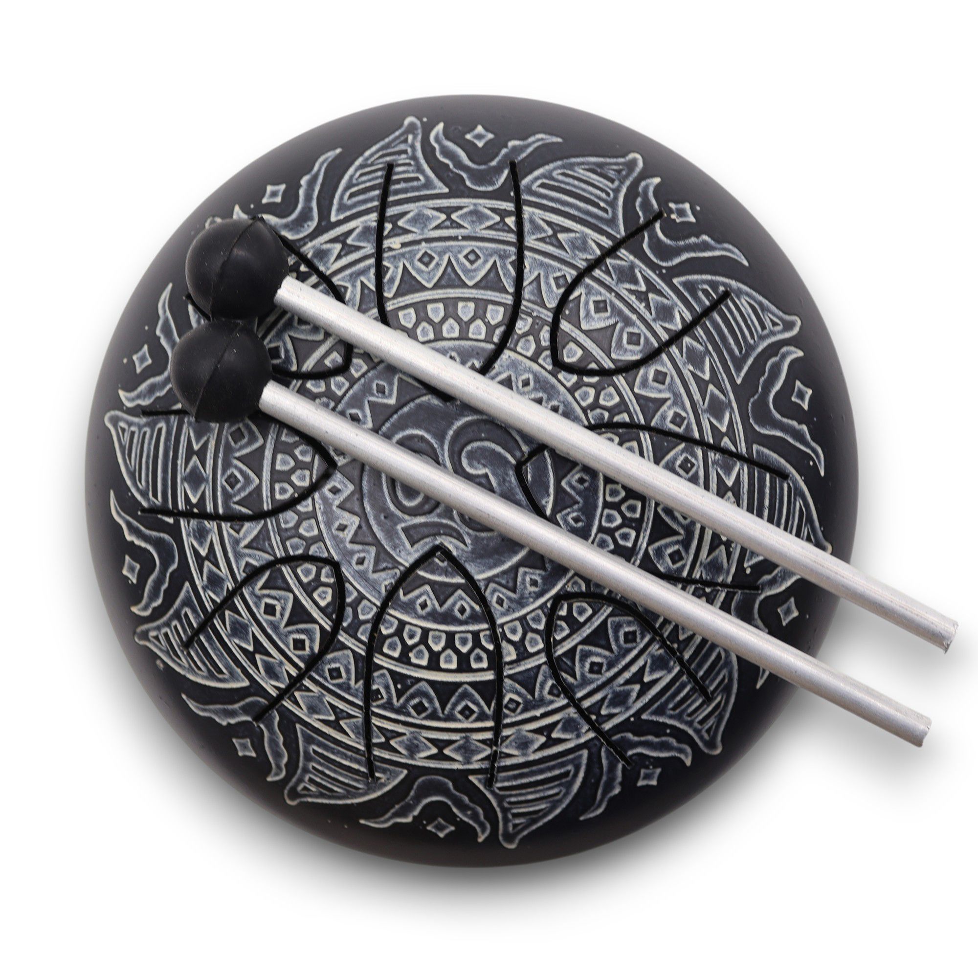 Hapi Drum Om Mandala Engraved - 16cm - Happy Buddha