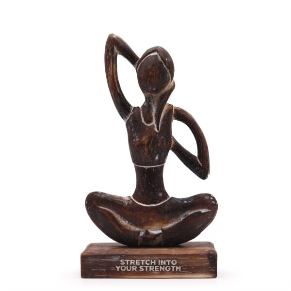 Wooden Yoga Lady - Antique - Cow Face Pose - "Stretch into Your ...