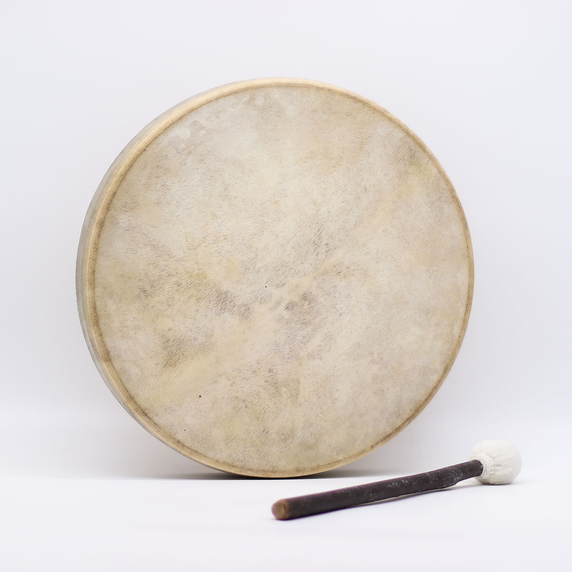 Spirit of the Wolf - Shaman Drum & Stick- Tunable - 40cm - Happy Buddha