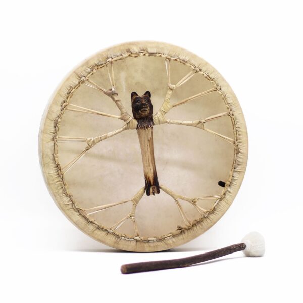 Spirit of the Bear - Shaman Drum & Stick- Tunable - 40cm - Happy Buddha