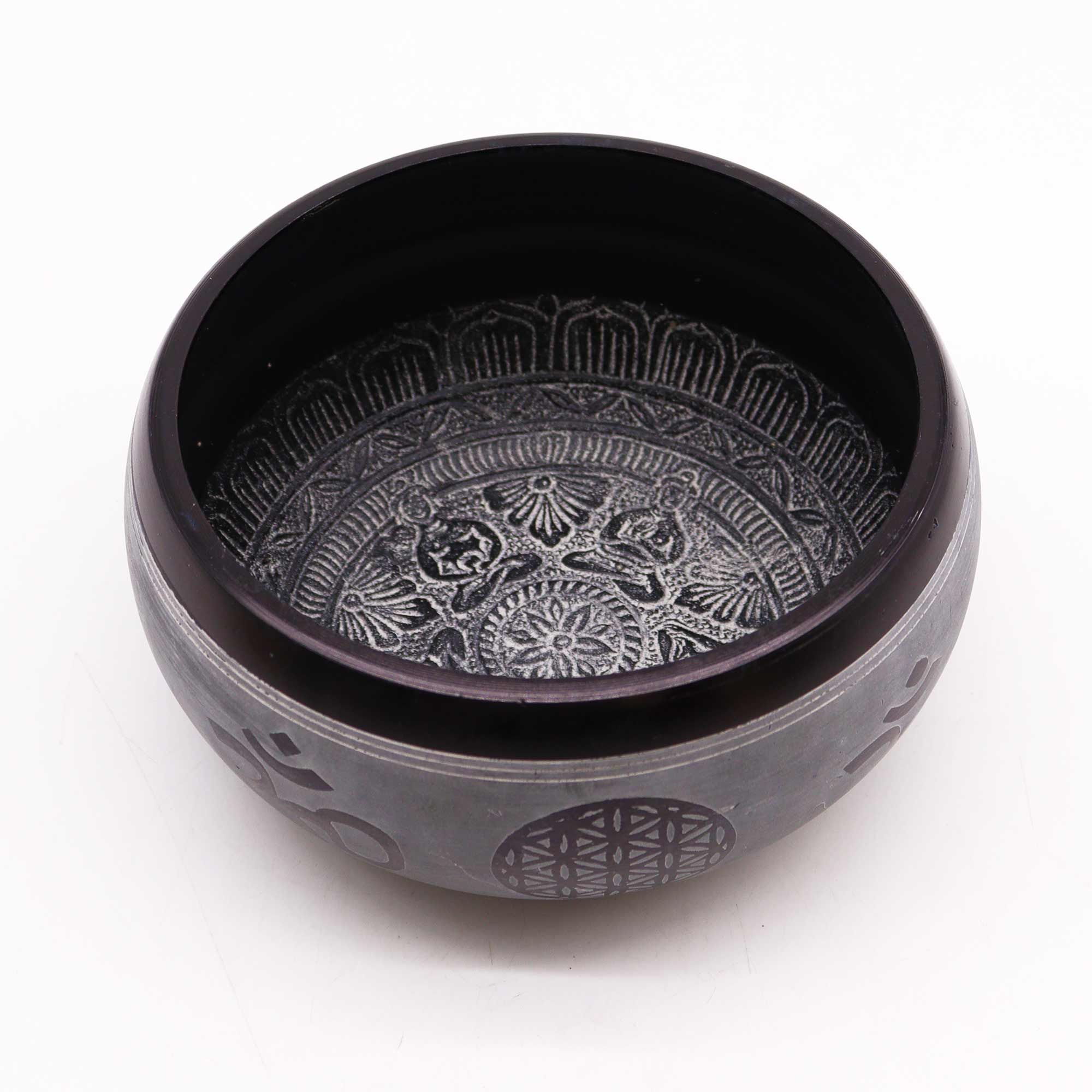 Earth Powder Singing Bowl - Om Five Buddha - 16cm - Happy Buddha